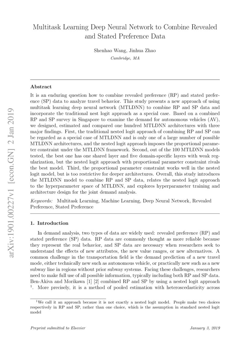 Multitask Learning Deep Neural Network to Combine Revealed and Stated ...