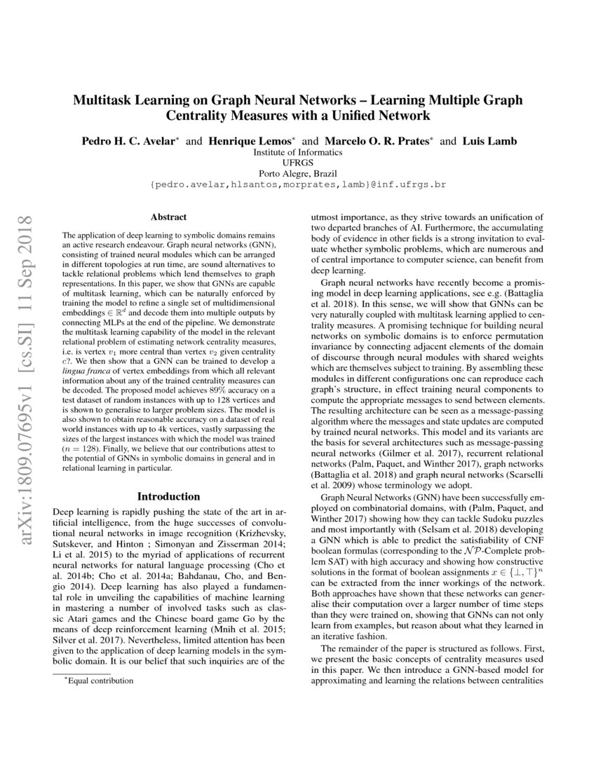 Multitask Learning On Graph Neural Networks Learning Multiple Graph Centrality Measures With A