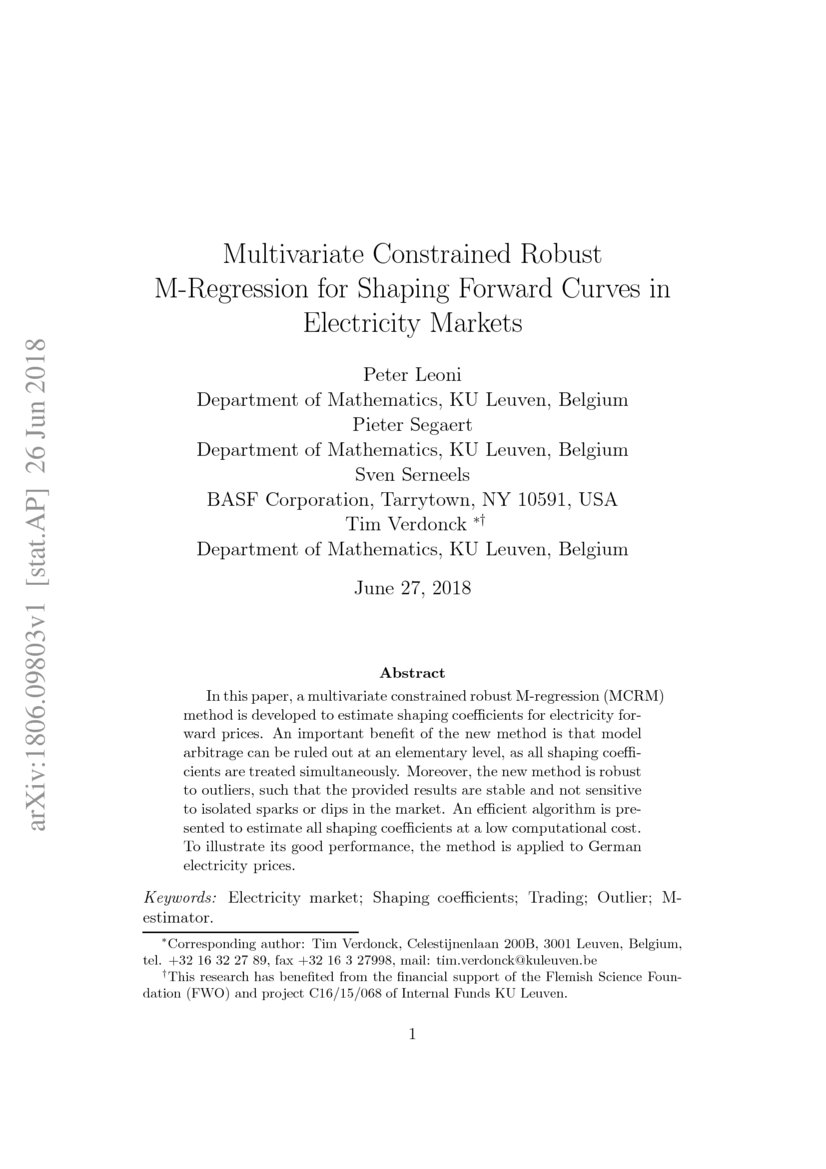 Multivariate Constrained Robust M-Regression for Shaping Forward Curves ...