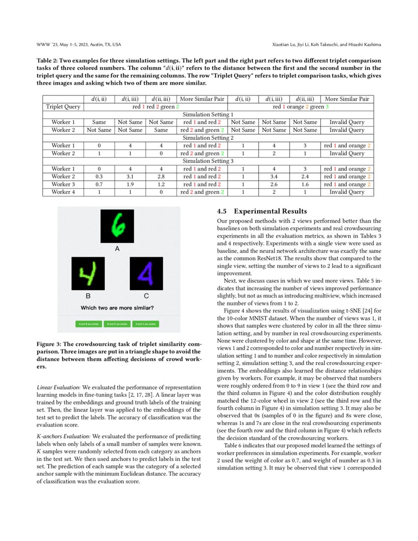 Multiview Representation Learning from Crowdsourced Triplet Comparisons | DeepAI