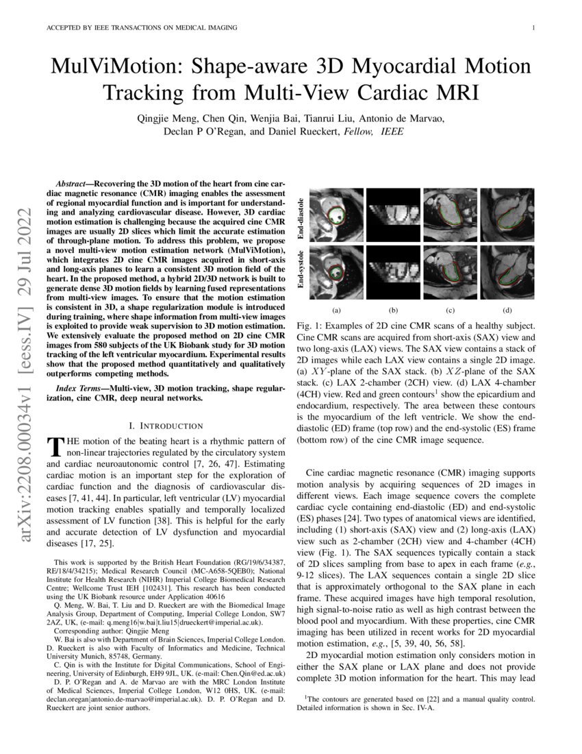 MulViMotion: Shape-aware 3D Myocardial Motion Tracking from Multi-View ...
