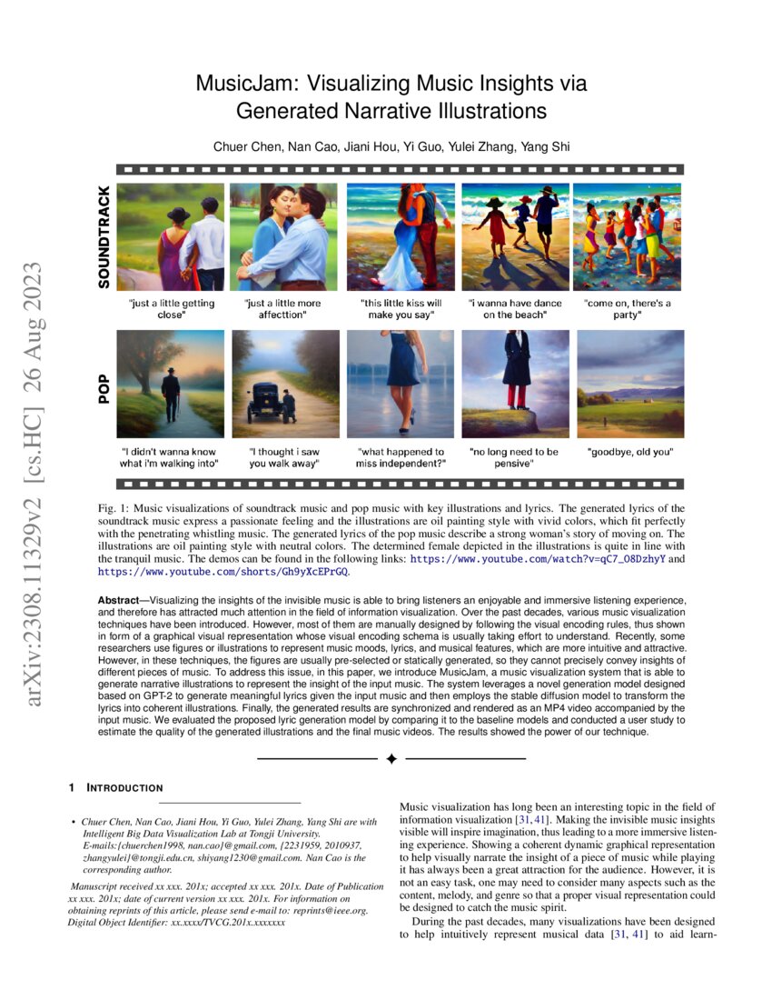 MusicJam: Visualizing Music Insights via Generated Narrative Illustrations | DeepAI