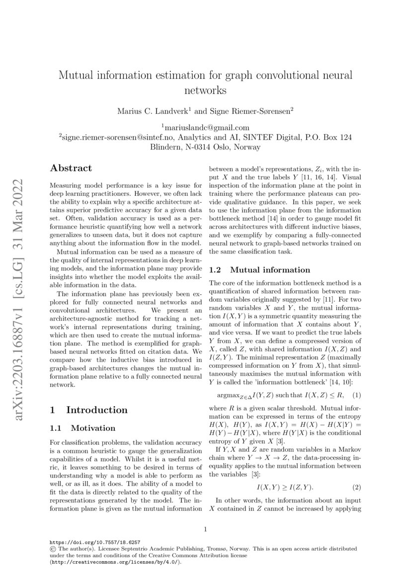 Mutual Information Estimation For Graph Convolutional Neural Networks