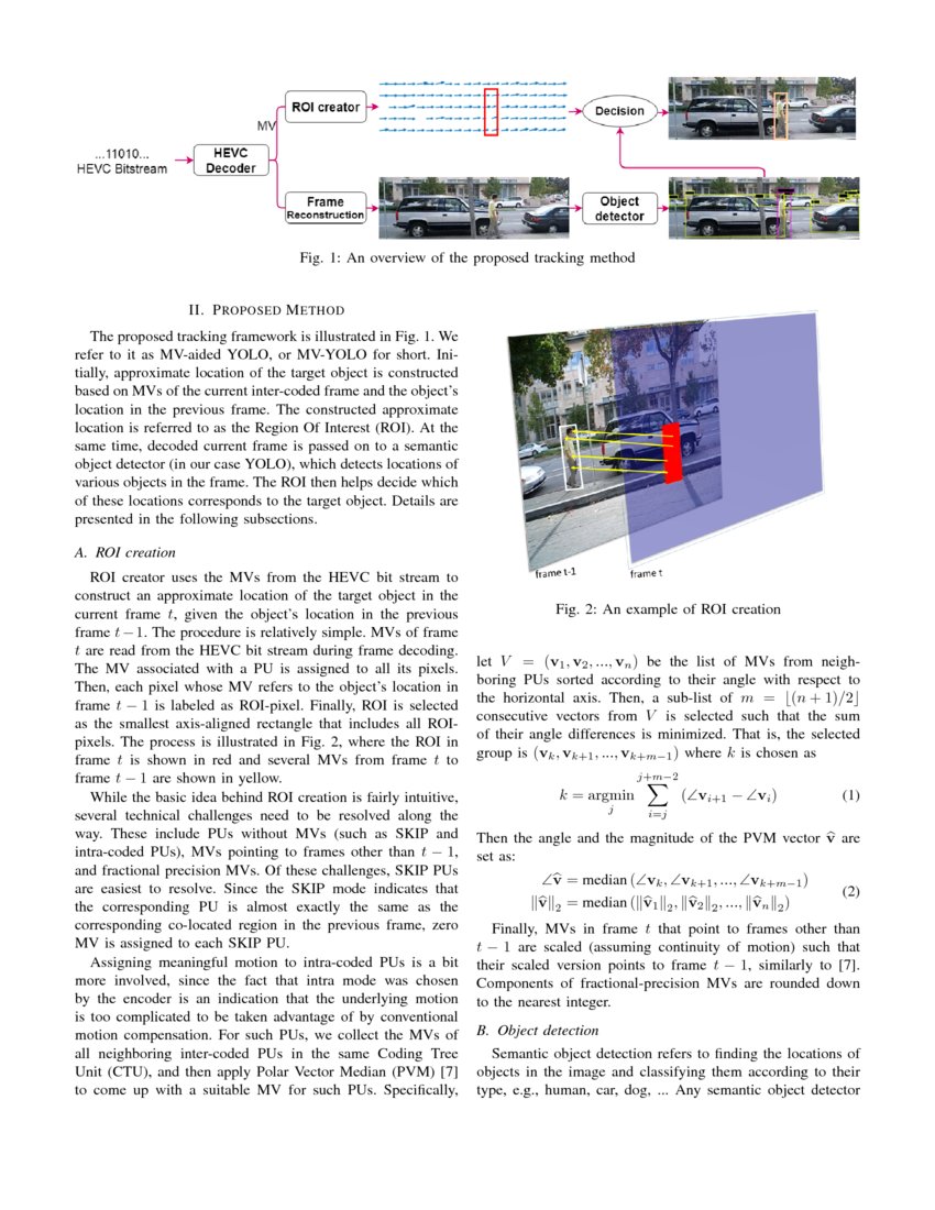 MV-YOLO: Motion Vector-aided Tracking by Semantic Object Detection | DeepAI