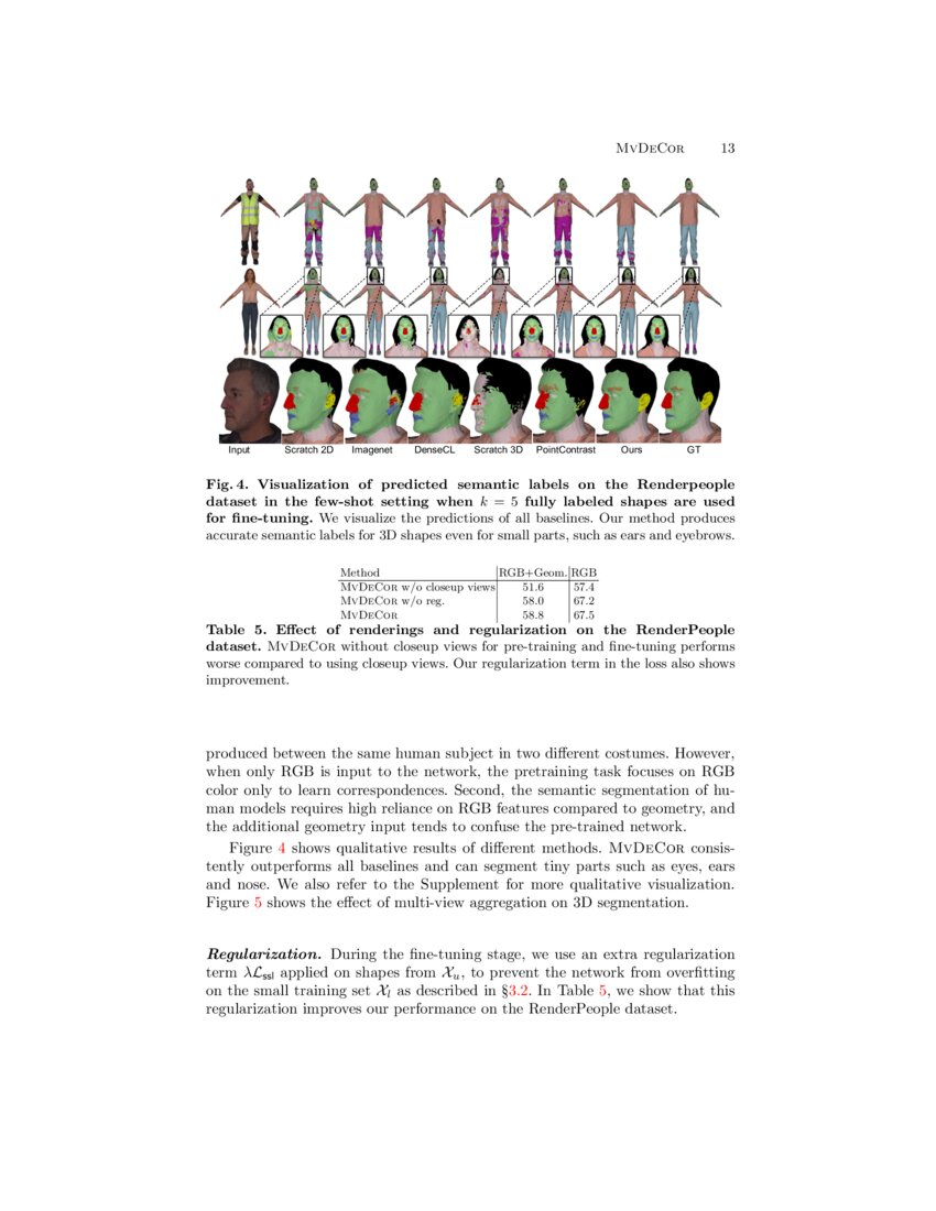Mvdecor Multi View Dense Correspondence Learning For Fine Grained 3d