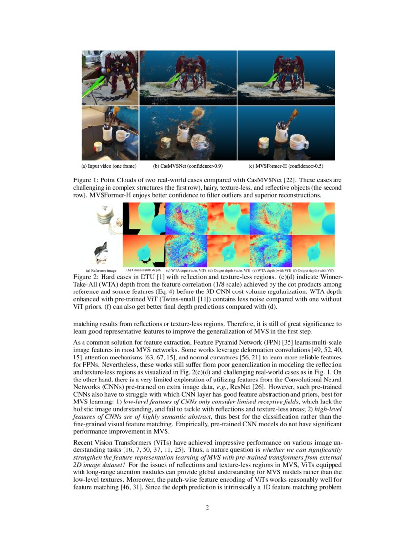 MVSFormer: Multi-View Stereo with Pre-trained Vision Transformers and ...