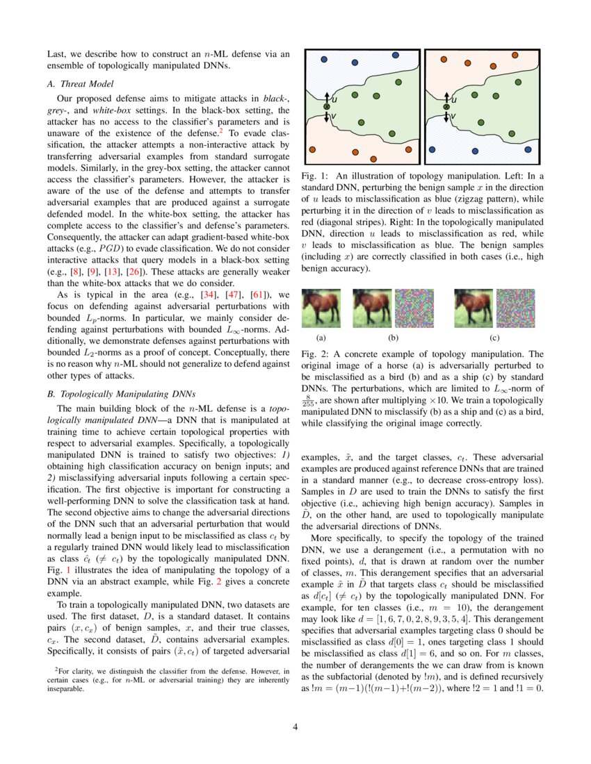 n-ML: Mitigating Adversarial Examples via Ensembles of Topologically Manipulated Classifiers ...