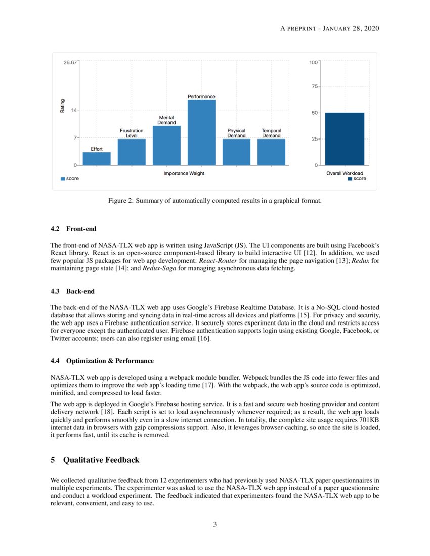 NASA-TLX Web App: An Online Tool to Analyse Subjective Workload | DeepAI