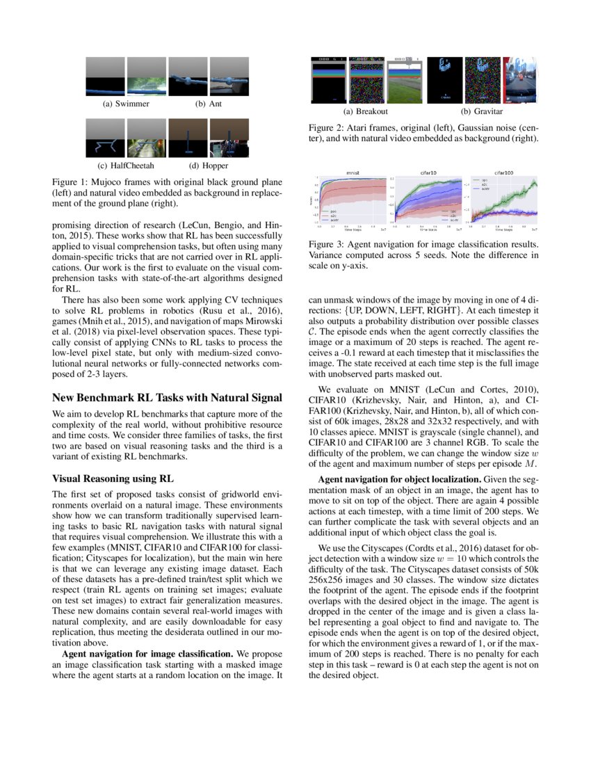 Natural Environment Benchmarks for Reinforcement Learning | DeepAI