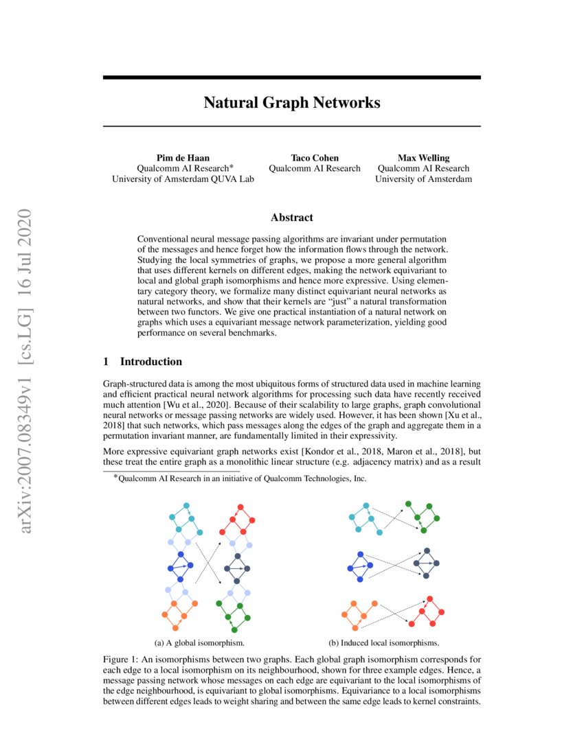 Natural Graph Networks | DeepAI