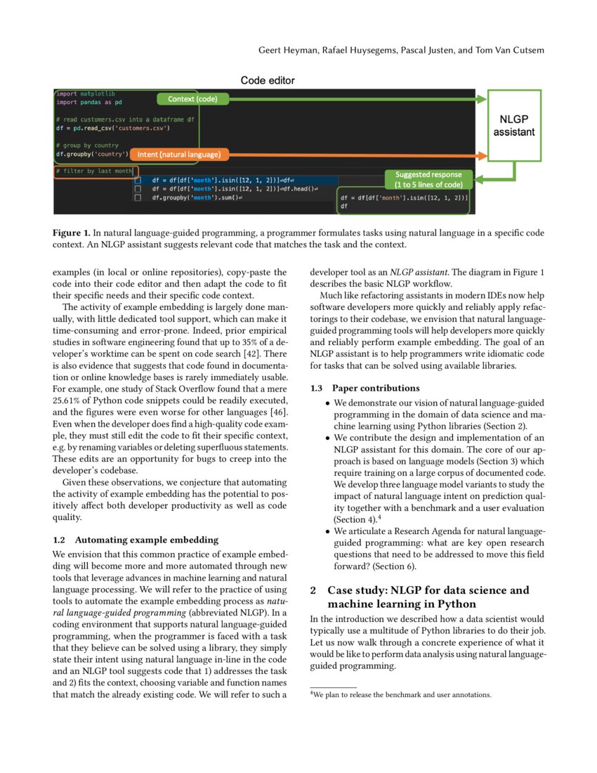 Natural Language Guided Programming Deepai 