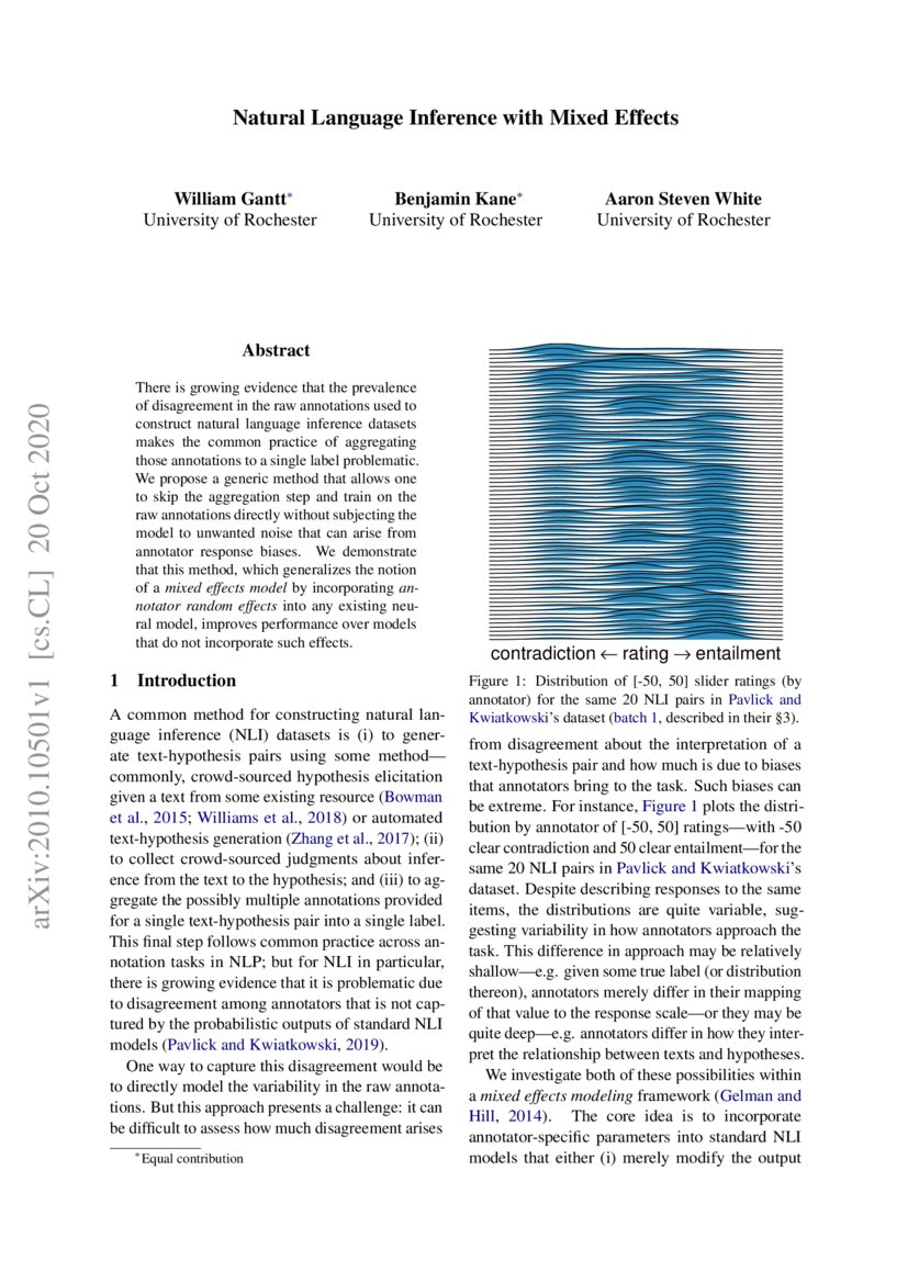 Natural Language Inference with Mixed Effects | DeepAI