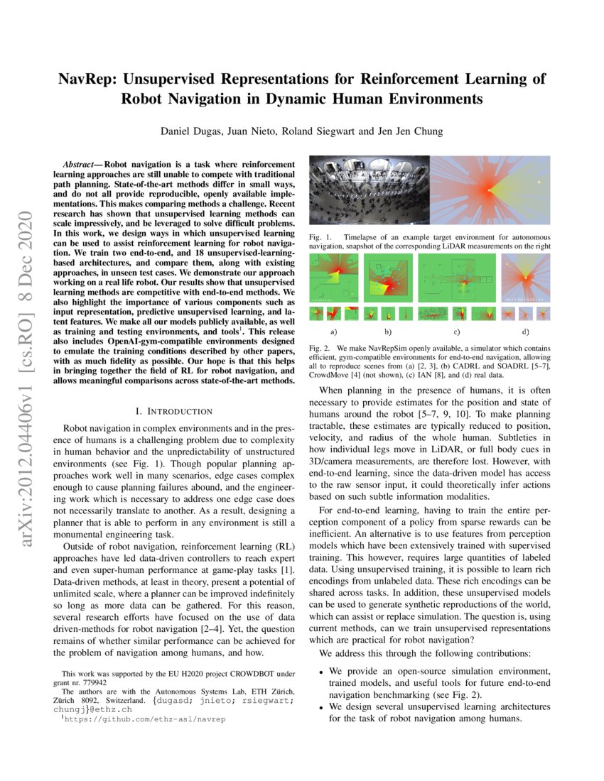 Navrep Unsupervised Representations For Reinforcement Learning Of Robot Navigation In Dynamic 5057
