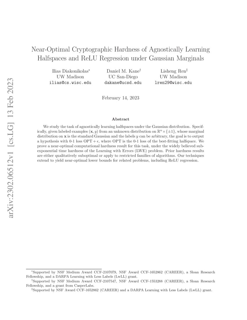 Near Optimal Cryptographic Hardness Of Agnostically Learning Halfspaces And Relu Regression