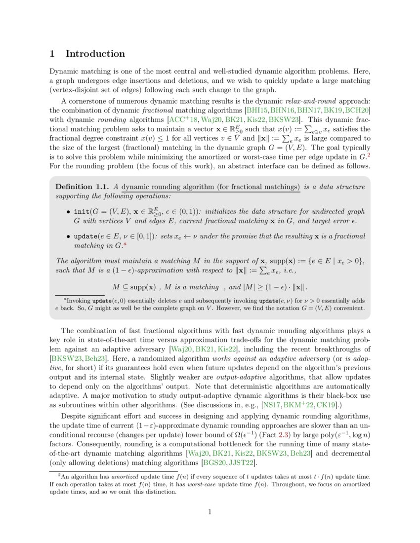 Near Optimal Dynamic Rounding Of Fractional Matchings In Bipartite Graphs Deepai