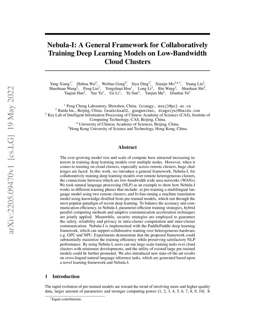 Nebula-I: A General Framework for Collaboratively Training Deep ...