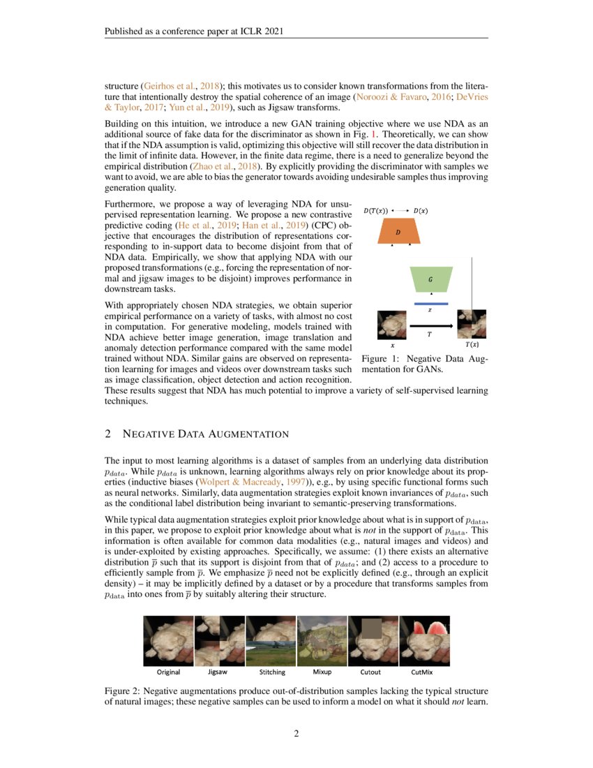 Negative Data Augmentation | DeepAI