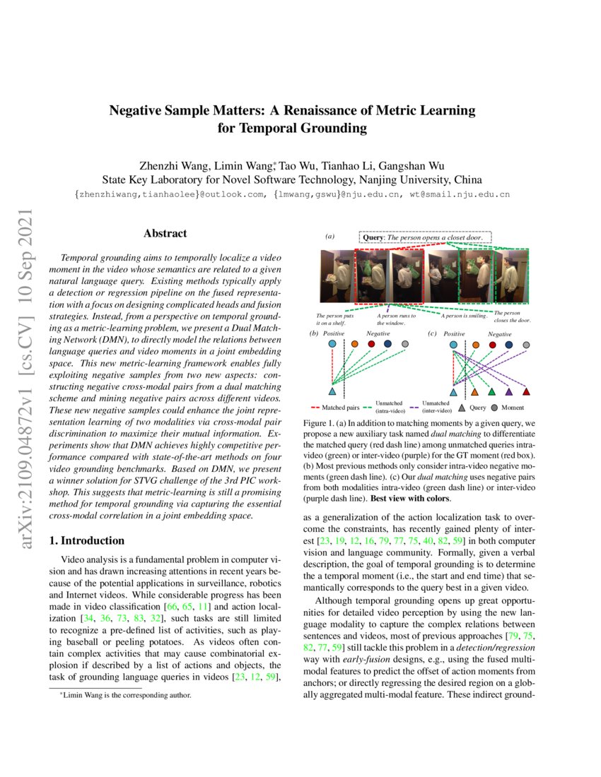 Negative Sample Matters: A Renaissance of Metric Learning for Temporal ...