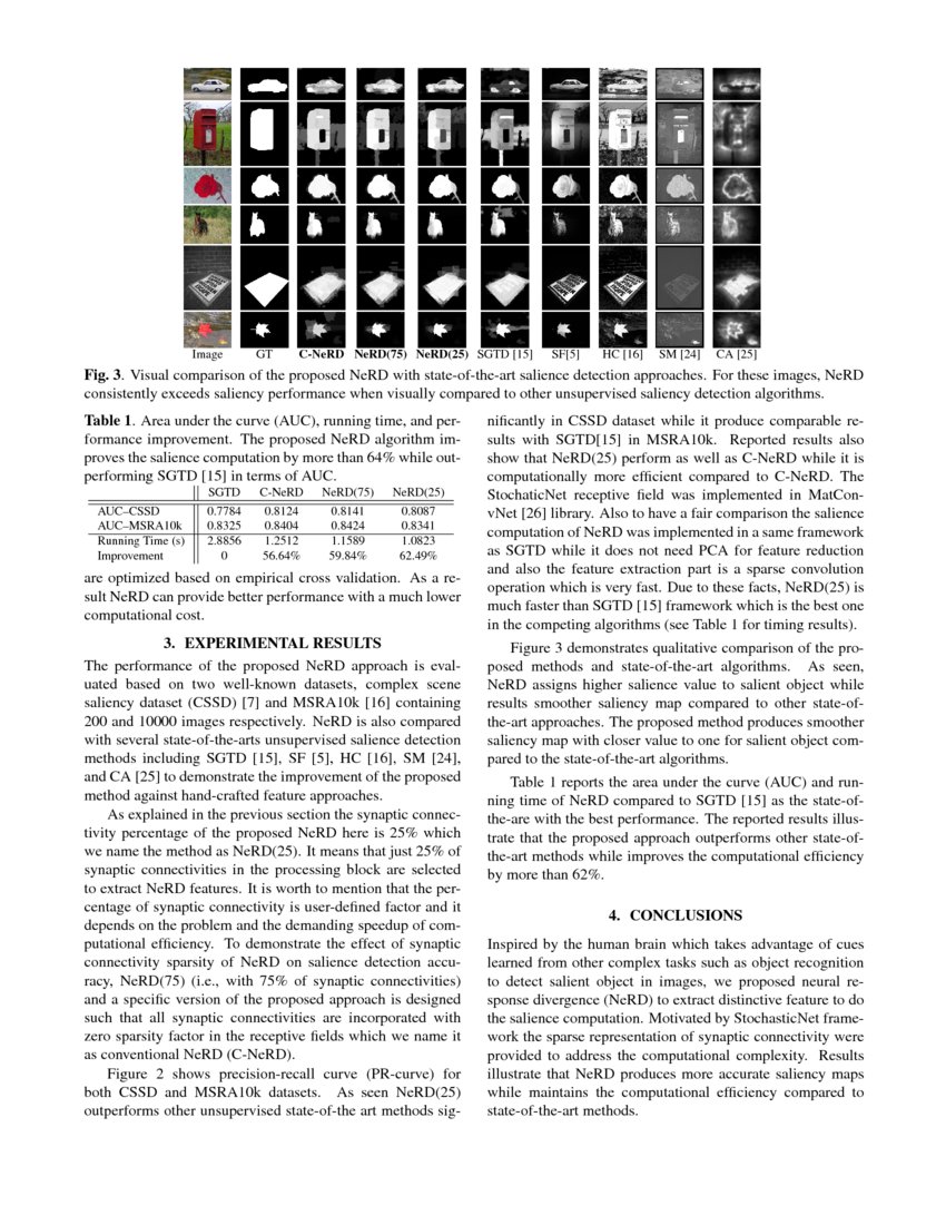 NeRD: a Neural Response Divergence Approach to Visual Salience ...
