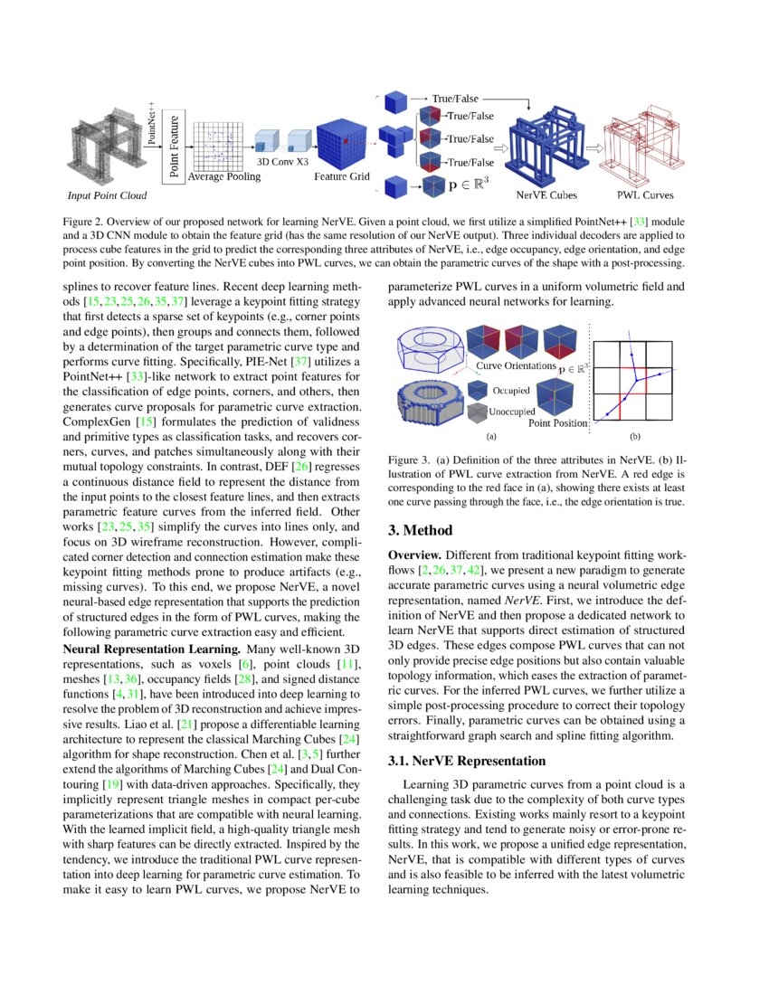 NerVE: Neural Volumetric Edges for Parametric Curve Extraction from Point Cloud | DeepAI