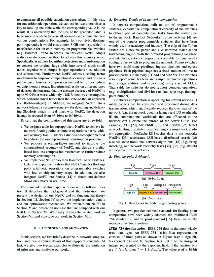 NetFC: enabling accurate floating-point arithmetic on programmable ... NetFC: enabling accurate floating-point arithmetic on programmable ...