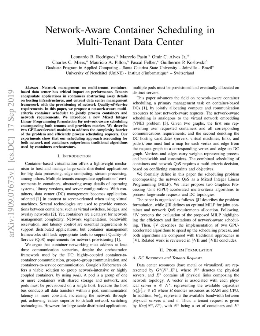 Network Aware Container Scheduling In Multi Tenant Data Center Deepai 4988