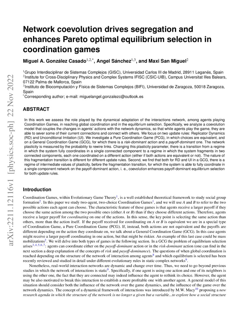 Network Coevolution Drives Segregation And Enhances Pareto Optimal