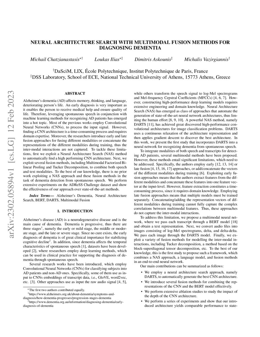 Neural Architecture Search With Multimodal Fusion Methods For