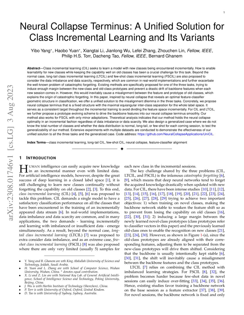 Neural Collapse Terminus: A Unified Solution for Class Incremental ...
