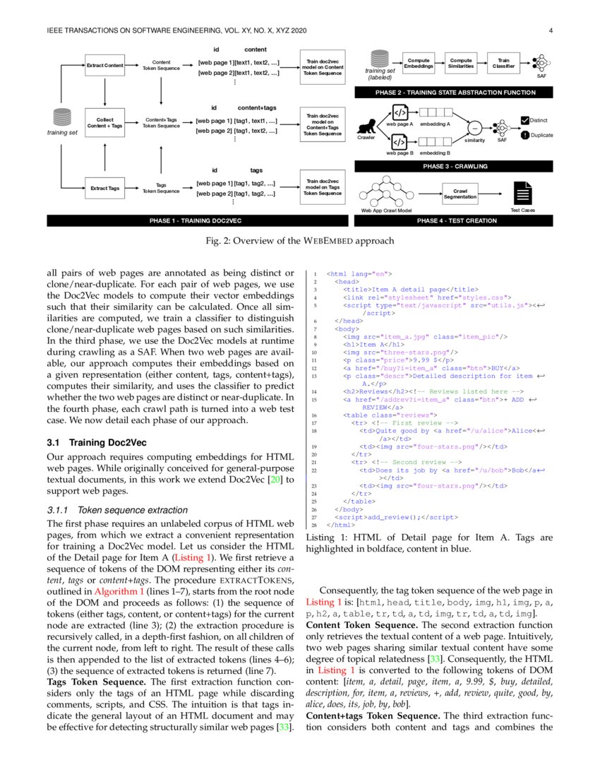 Neural Embeddings for Web Testing | DeepAI