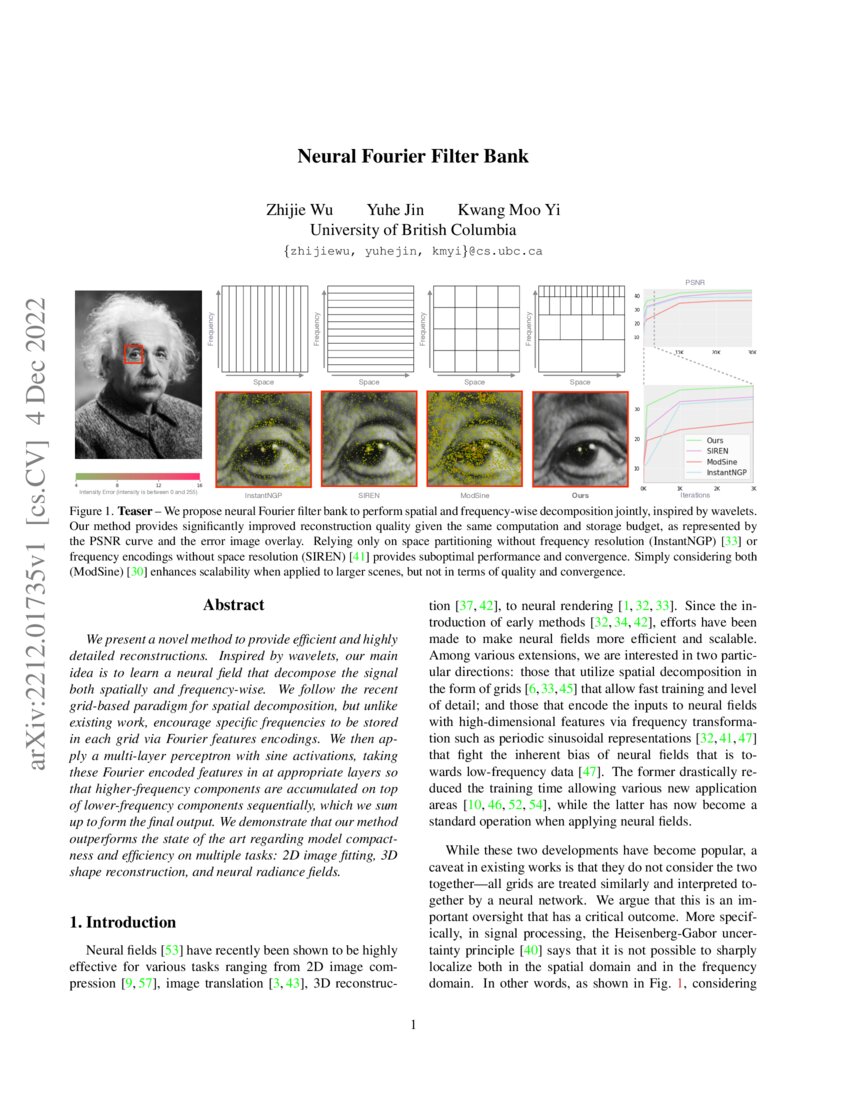 Neural Fourier Filter Bank | DeepAI