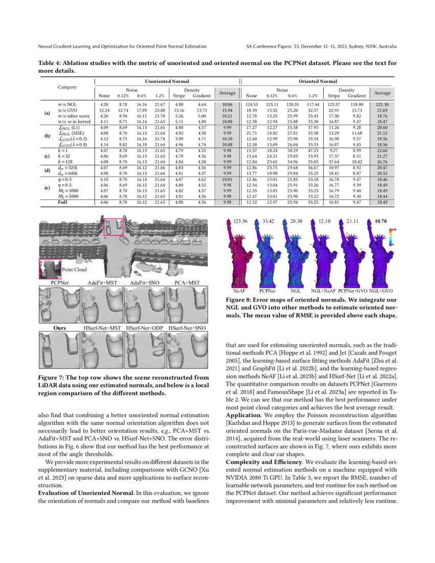 Neural Gradient Learning And Optimization For Oriented Point Normal Estimation Deepai 