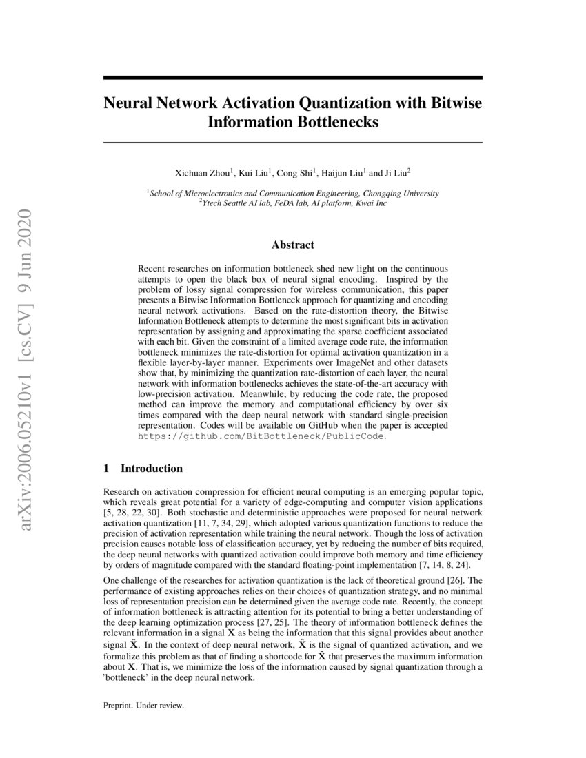 Neural Network Activation Quantization With Bitwise Information