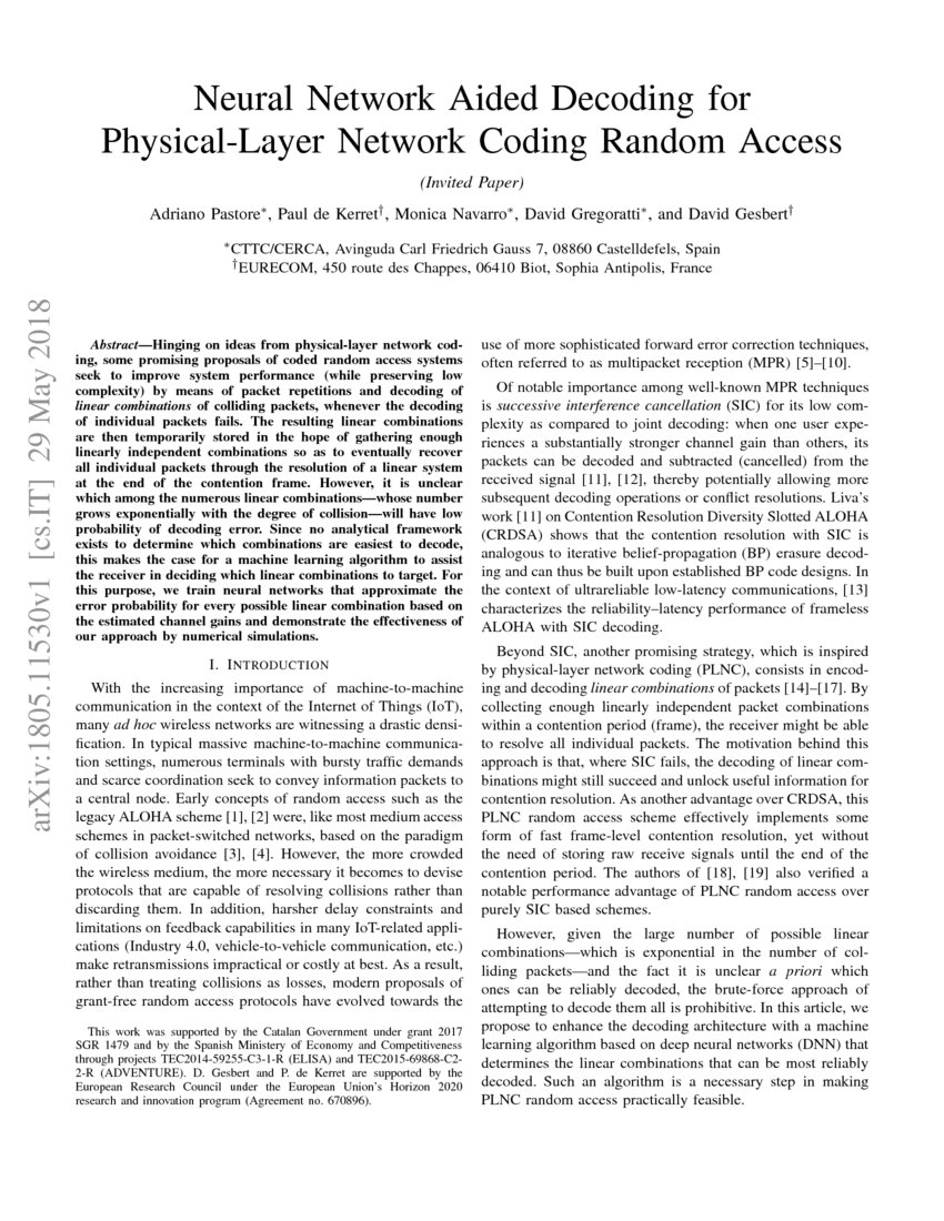 Neural Network Aided Decoding for Physical-Layer Network Coding Random Access | DeepAI