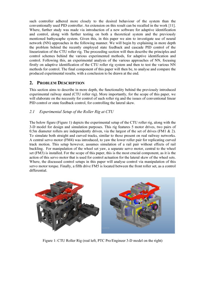Neural Network Approach to Railway Stand Lateral Skew Control | DeepAI