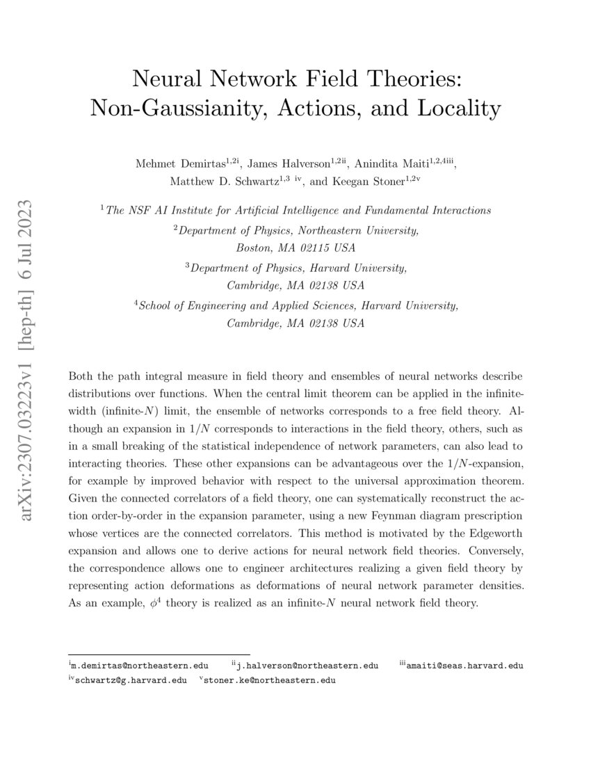 Neural Network Field Theories Non Gaussianity Actions And Locality