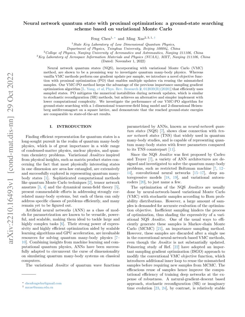 Neural Network Quantum State With Proximal Optimization A Ground State