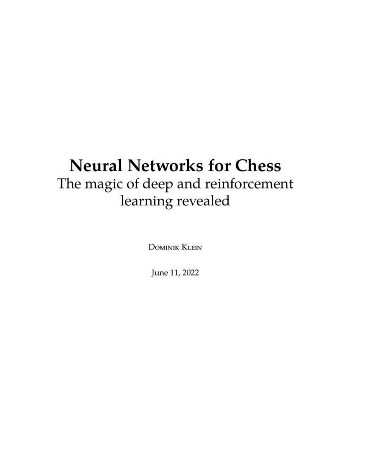Neural Networks for Chess | DeepAI