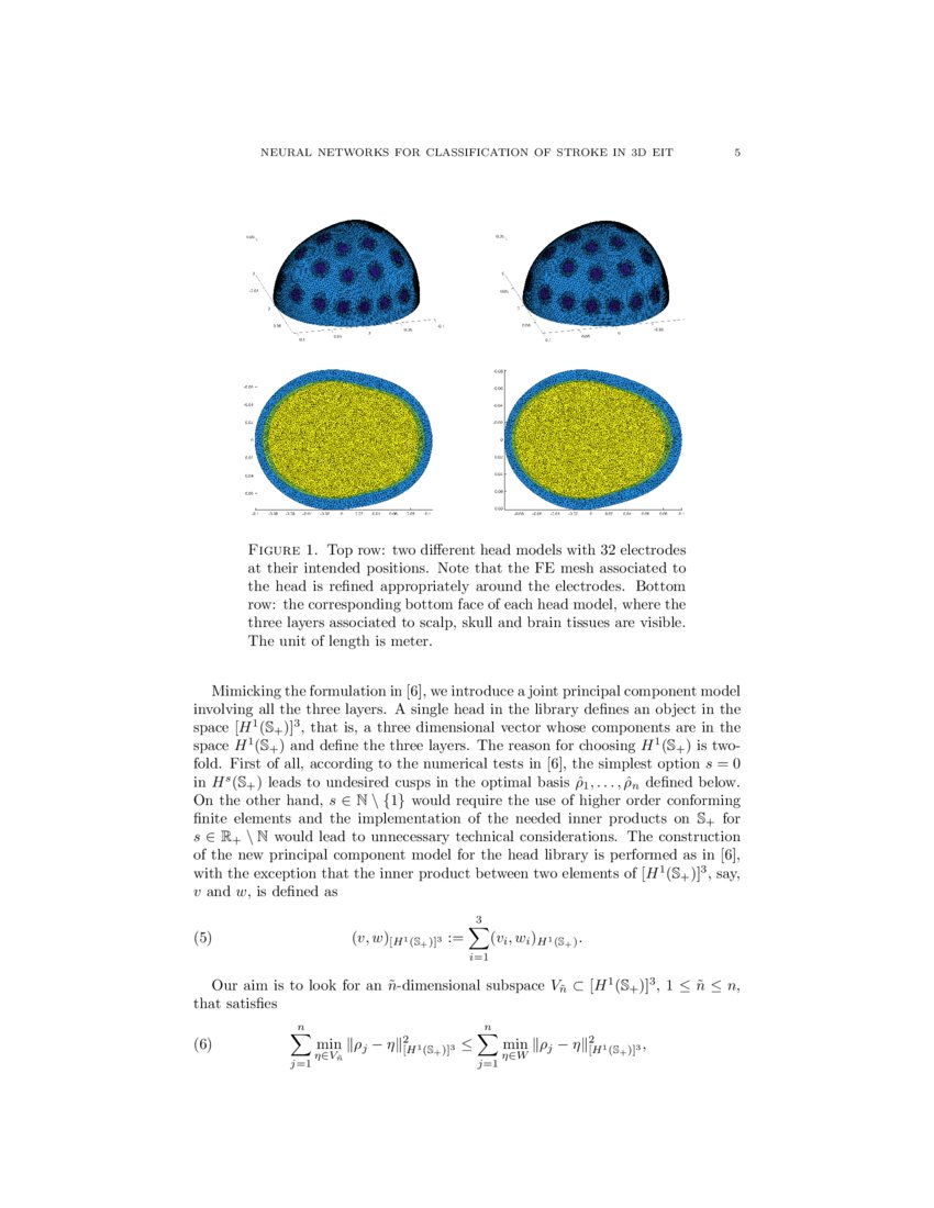 Neural networks for classification of strokes in electrical impedance ...