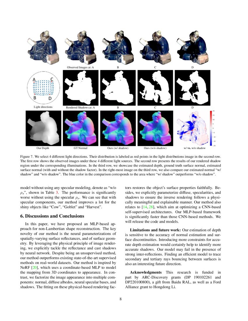 Neural Reflectance for Shape Recovery with Shadow Handling | DeepAI