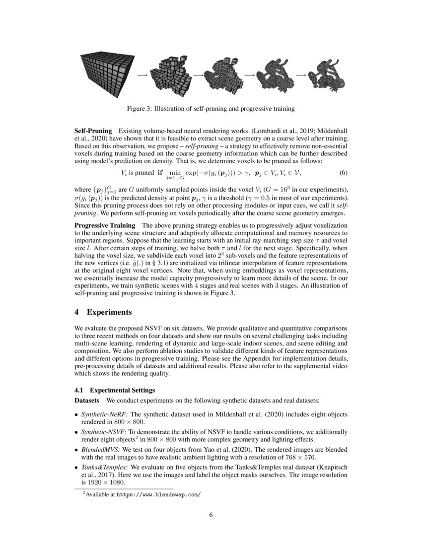 Neural Sparse Voxel Fields | DeepAI