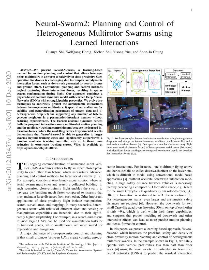 Neural Swarm2 Planning And Control Of Heterogeneous Multirotor Swarms Using Learned