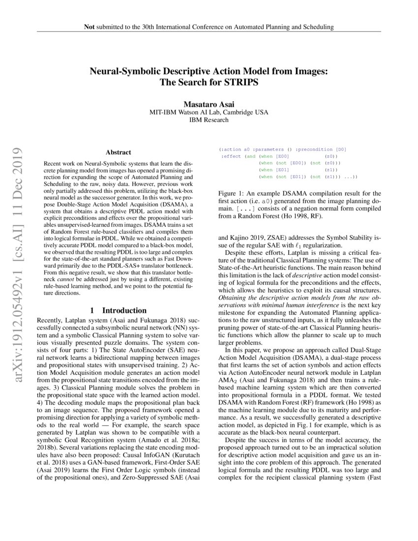 Neural-Symbolic Descriptive Action Model from Images: The Search for ...