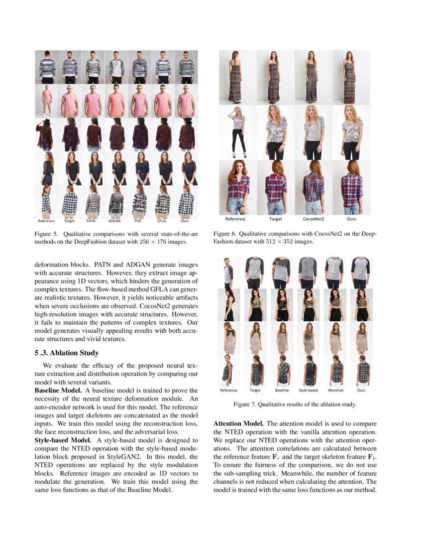 Neural Texture Extraction and Distribution for Controllable Person Image Synthesis | DeepAI