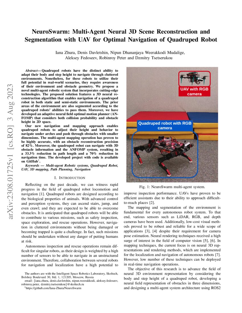 Neuroswarm Multi Agent Neural 3d Scene Reconstruction And Segmentation With Uav For Optimal 6562