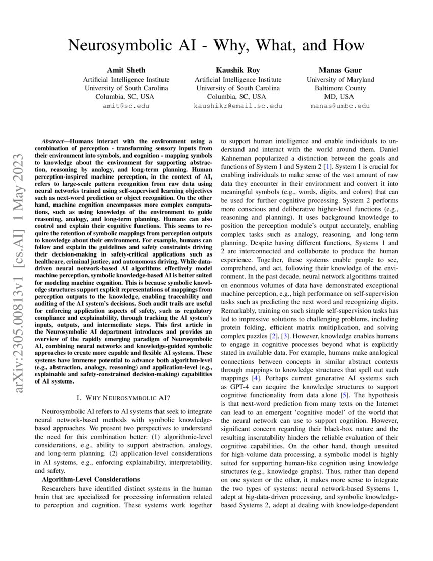 Neurosymbolic AI - Why, What, and How | DeepAI