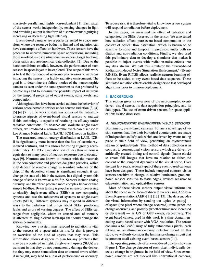 Neutron-Induced, Single-Event Effects on Neuromorphic Event-based Vision Sensor: A First Step ...