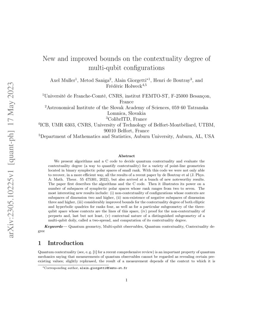 New and improved bounds on the contextuality degree of multi-qubit configurations | DeepAI