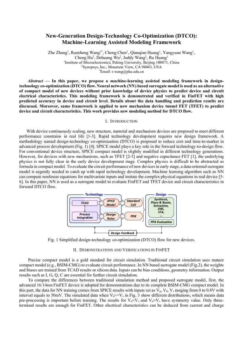 New Generation Design Technology Co Optimization Dtco Machine