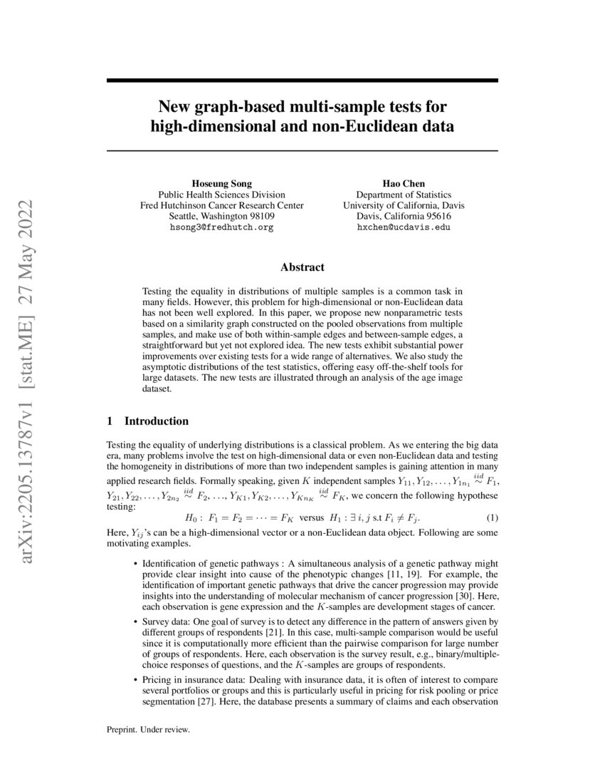 New graph-based multi-sample tests for high-dimensional and non ...